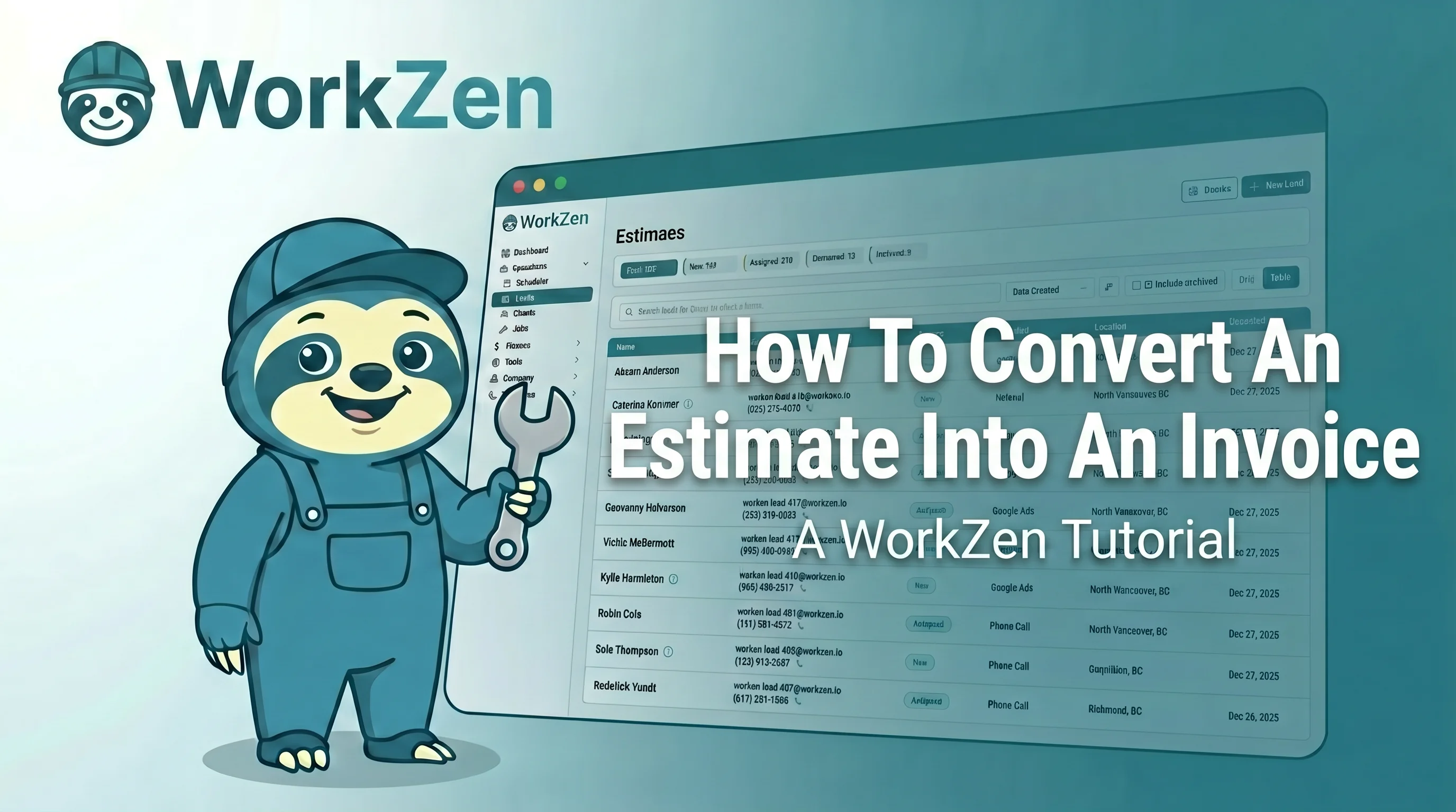 How To Convert An Estimate Into An Invoice in WorkZen - WorkZen Zen Guides